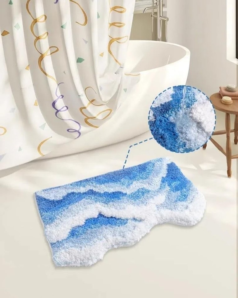 Cute Funky Bath Mats for Coastal Beach Nautical Themed Decor, Moss ...