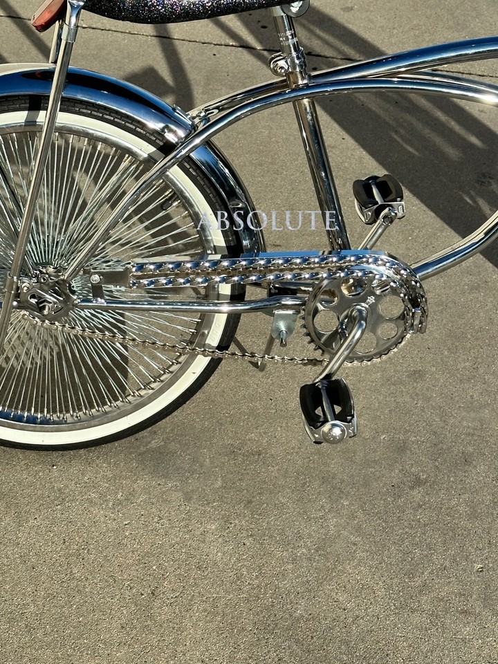 LOWRIDER COLLECTION 20" CHROME 144 SPOKE RIMS W/ORIGINAL WHITEWALL ...