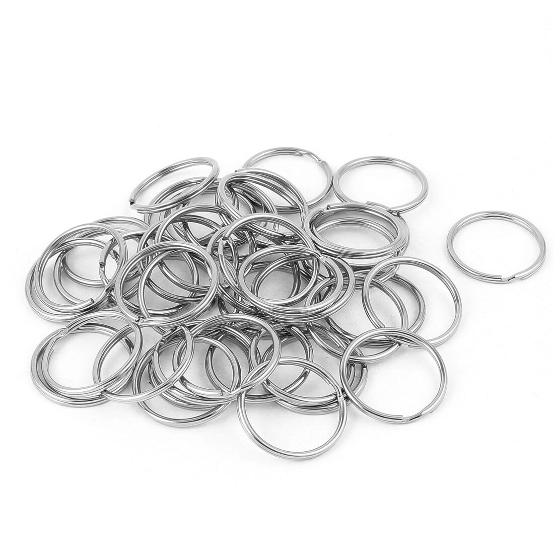 Silver Plated Stainless Steel Double Loop Split Jump Ring 32mm Dia ...