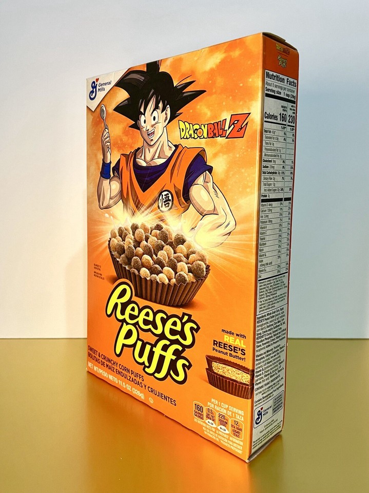 ☄️New Limited Edition General Mill Reeses Puff Dragonball Z Cereal ...