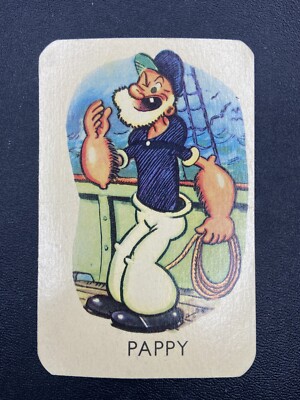 Popeye The Sailor Man card knock-out card game 1960 Pappy Card | eBay