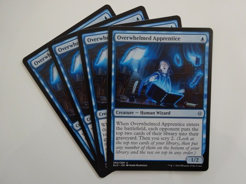MTG 4x Overwhelmed Apprentice Throne of Eldraine NM | eBay