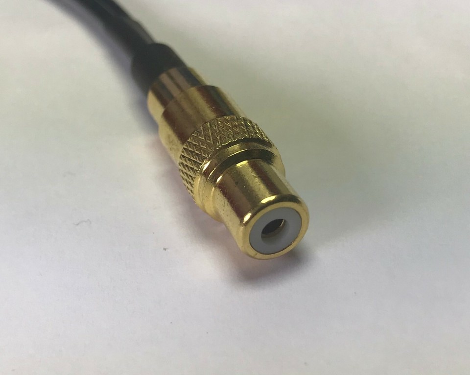 RCA Female to 2X Fakra Z Male Neutral RG174 Coaxial Cable Splitter Pick ...