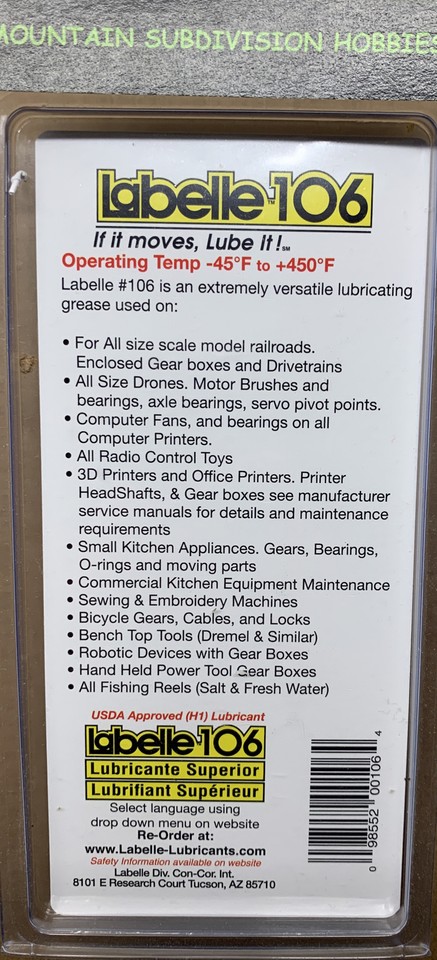 Labelle 106 Plastic Compatible Grease w/ PTFE | $5 Offer | eBay