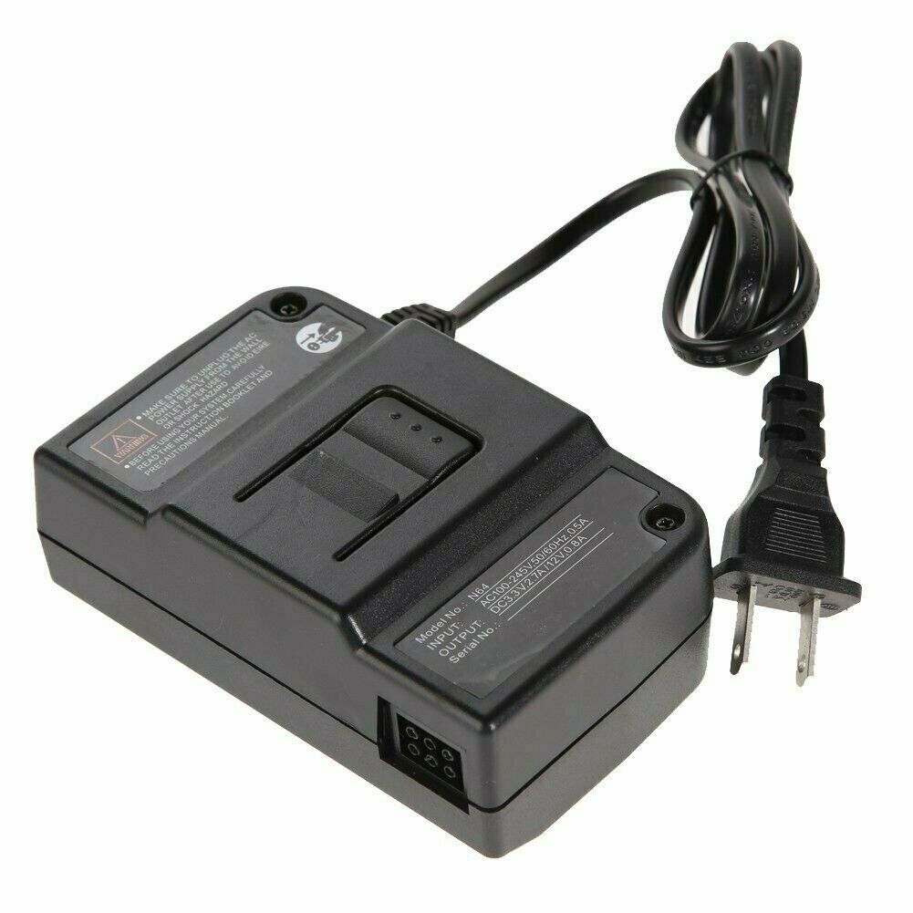 Nintendo 64 Power Supply Video Game Console Cord Cable N64 Adapter ...