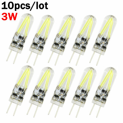 10X Mini 3W G4 COB LED Filament Light Bulb Replace 15W Halogen Lamps AC ...