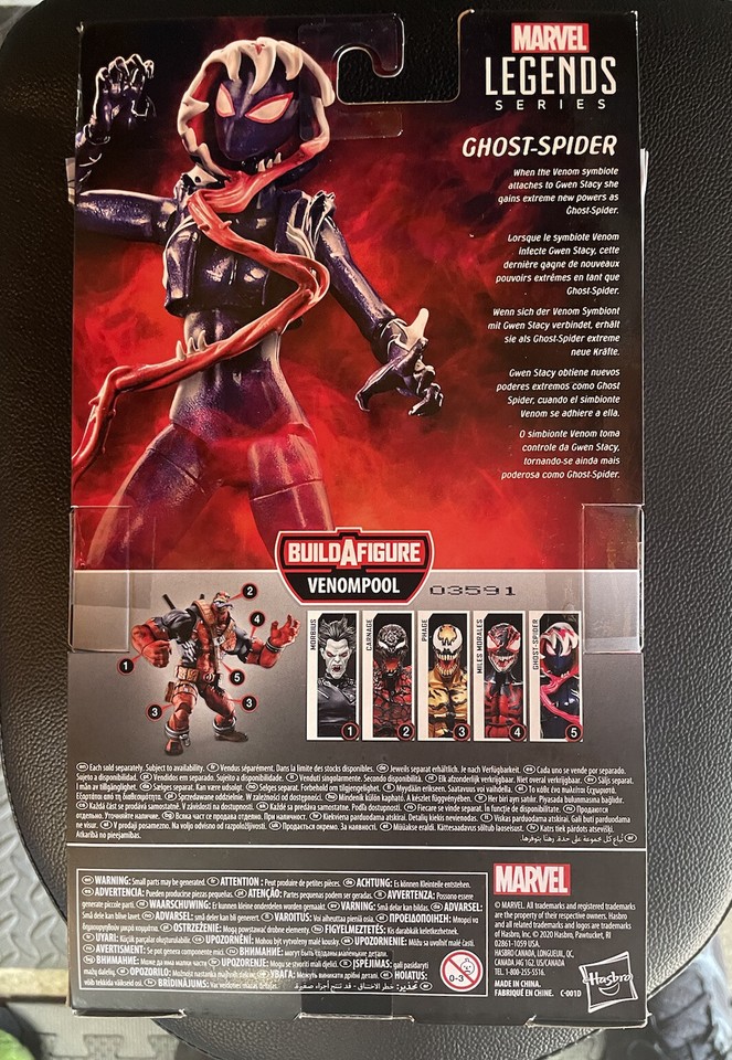 MARVEL LEGENDS GHOST SPIDER FIGURE MAXIMUM VENOM SERIES VENOMOZED GHOST ...