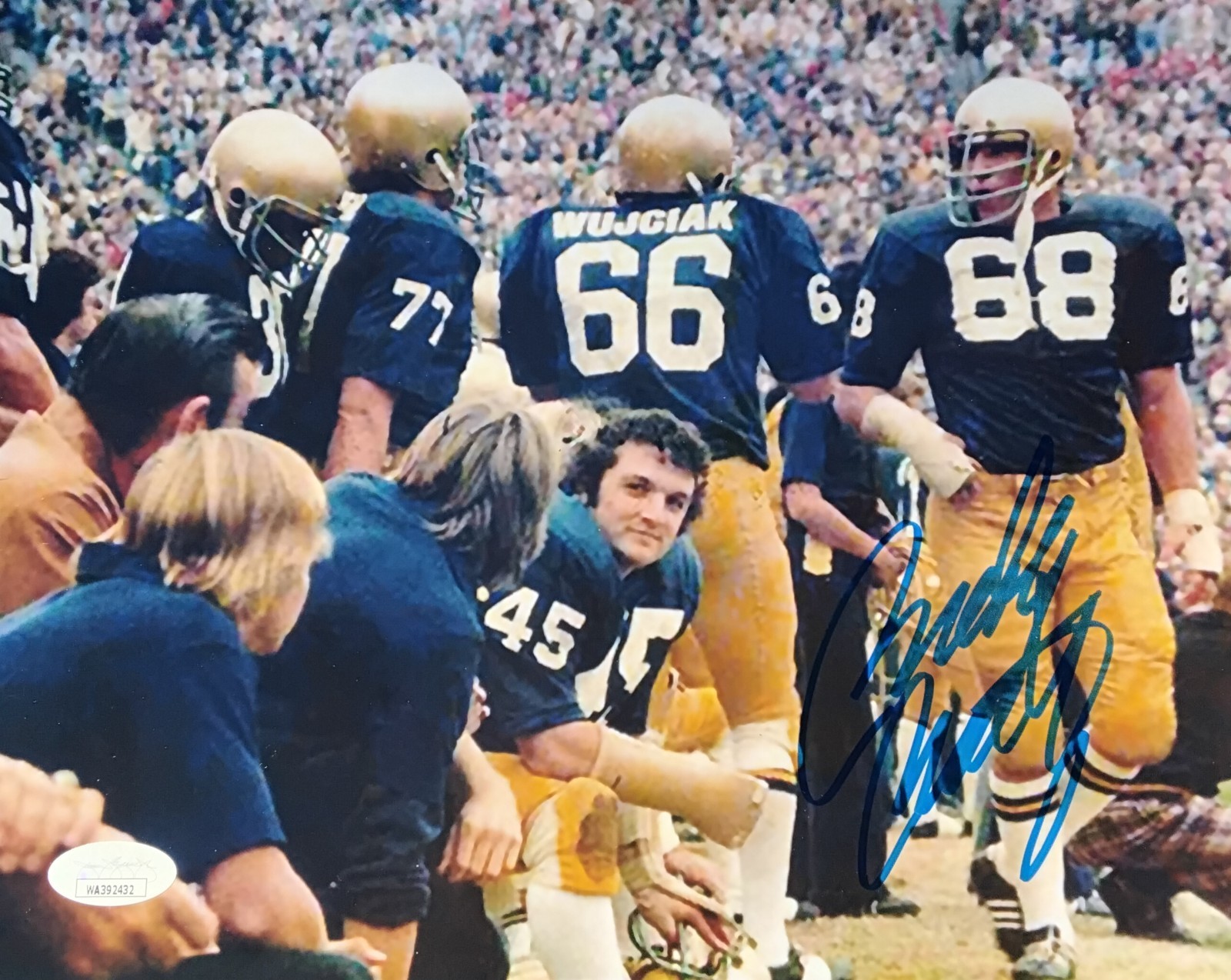 Rudy Ruettiger JSA Witnessed Autographed 8x10 Notre Dame Fighting Irish ...