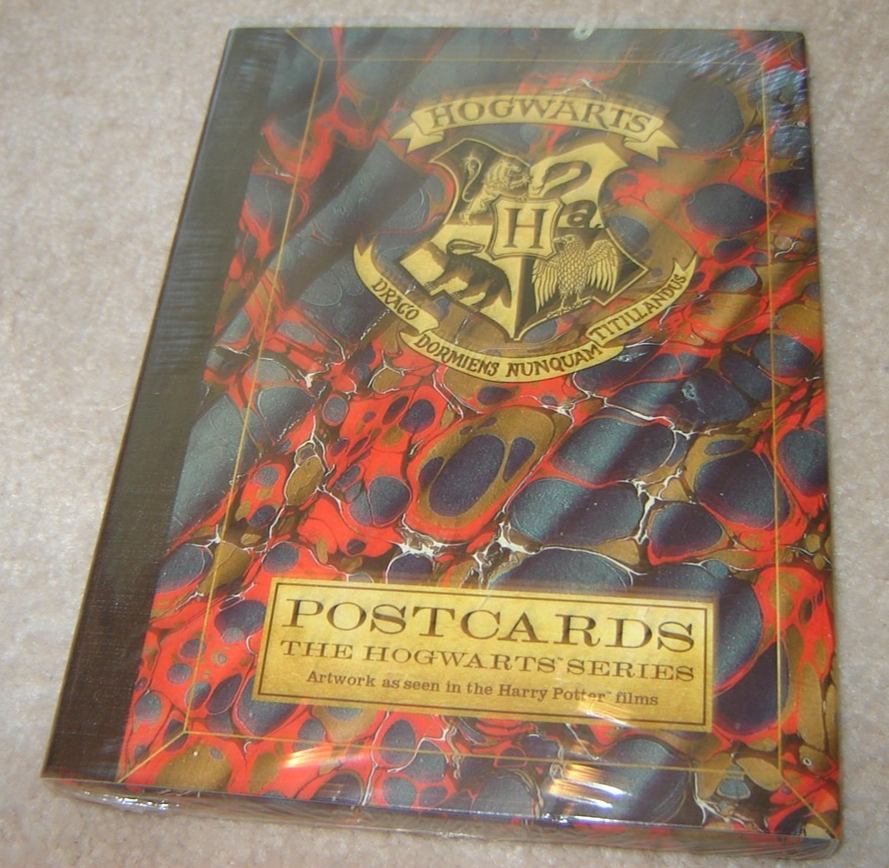 harry potter collectibles 20 POSTCARDS & HOUSE CREST COASTERS hogwarts ...