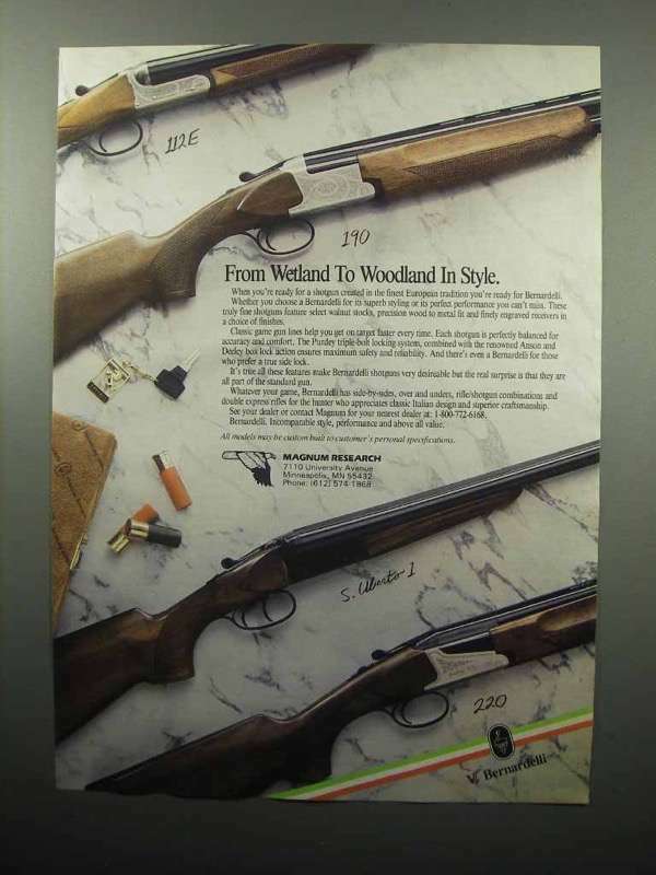 1989 Bernardelli Gun Ad - 112E, 190, S. Uberto 1, 220 | eBay