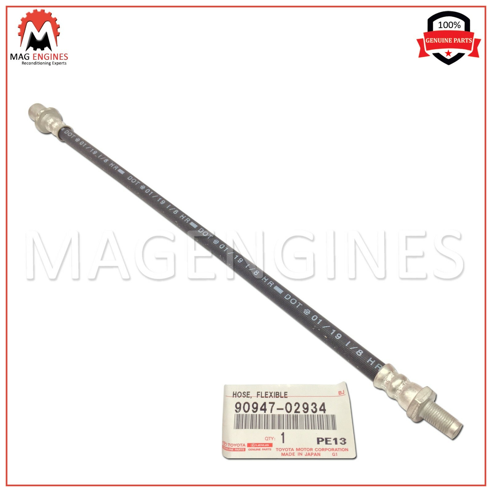 90947-02934 GENUINE OEM HOSE, FLEXIBLE 9094702934 | eBay Australia