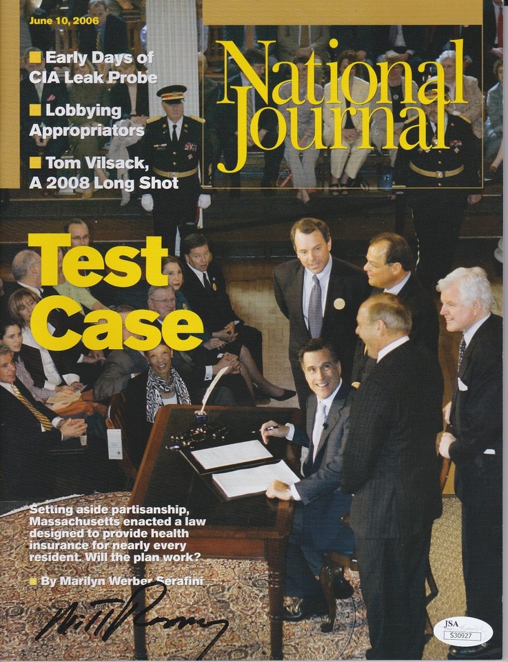 Mitt Romney Signed National Journal Magazine w/ JSA COA #S30927 | eBay