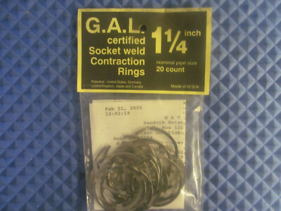 New G.A.L Socket Weld Contraction Rings 1-1/4" (Lot of 20 rings) | eBay