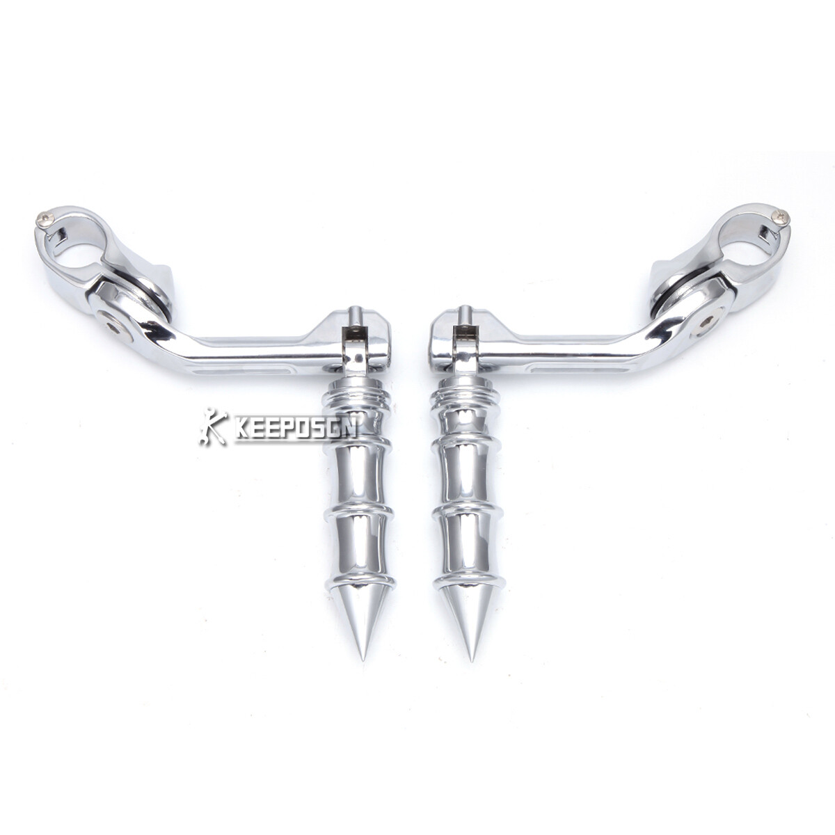 1-1/4" Highway Foot Pegs Long Clamps For Honda GoldWing GL1800 GL 1500 ...