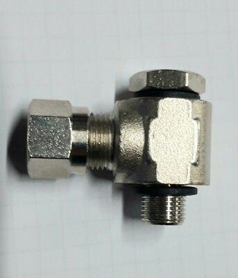 6mm x 1/4 bsp Male Banjo Compression Elbow, Metric Adjustable Fitting ...