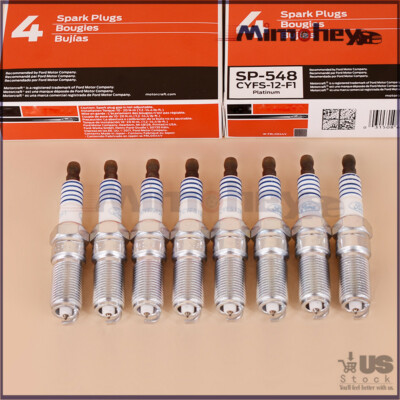 8pcs SP-548 Fits For Ford 5.0L 2.5L Motorcraft Platinum Spark Plugs ...