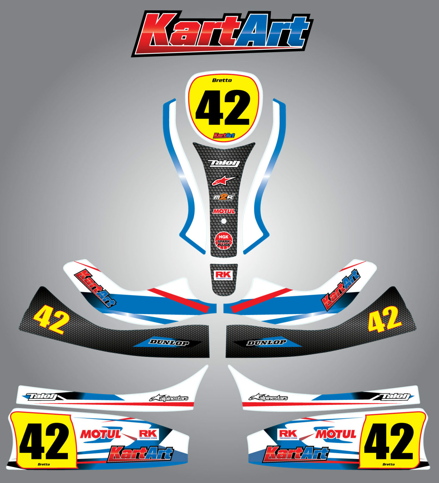 Freeline Kart full custom KART ART sticker kit STORM STYLE / graphics ...