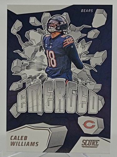 2025 SCORE CALEB WILLIAMS EMERGED INSERT FOOTBALL CARD BEARS NFL 11 ...