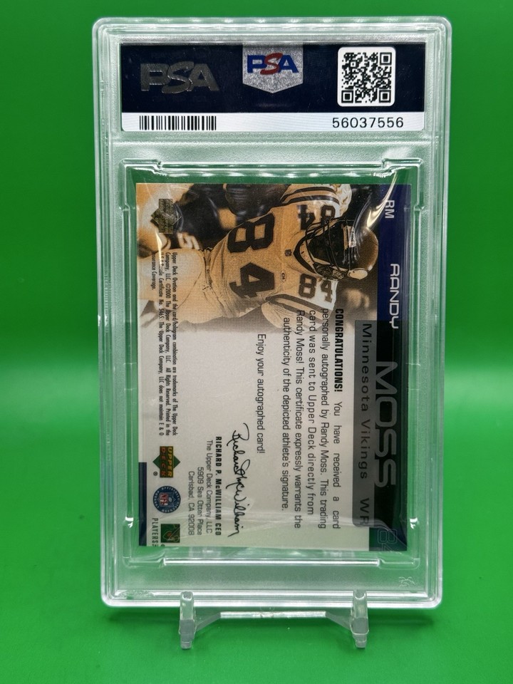 2000 U.D Ovation Randy Moss Autograph Auto /100 Vikings HOF PSA Auth ...