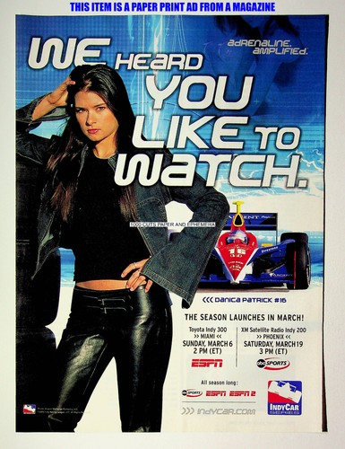 Danica Patrick Indy Car Series Racing ESPN abc TV 2005 Print Magazine ...