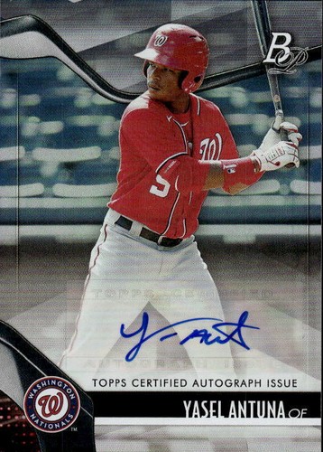 2021 Bowman Platinum Yasel Antuna #TOP-47 Top Prospects Autographs ...