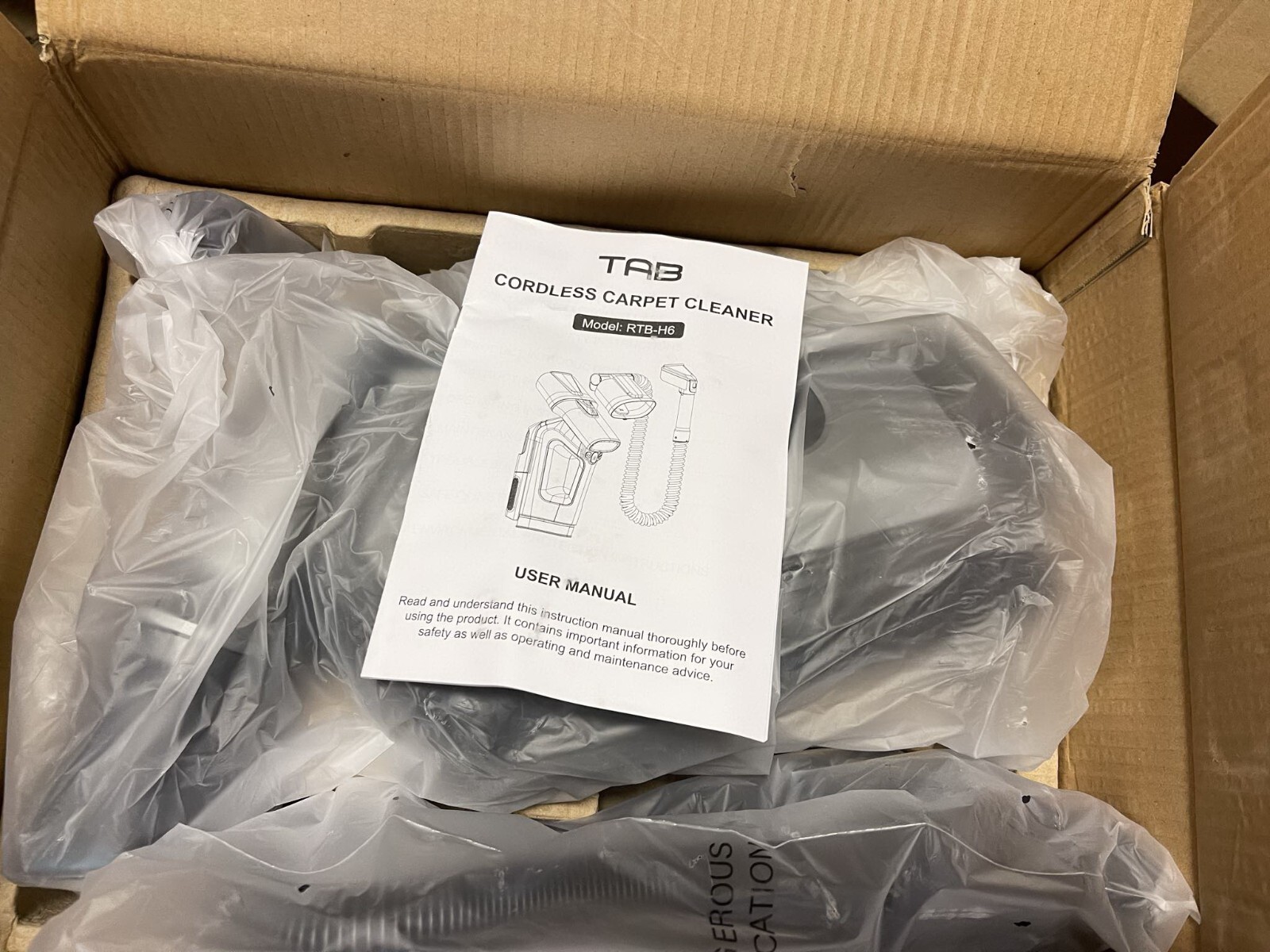 TAB Carpet Cleaner H6 Machine Cordless Handheld Carpet Cleaner Stain ...