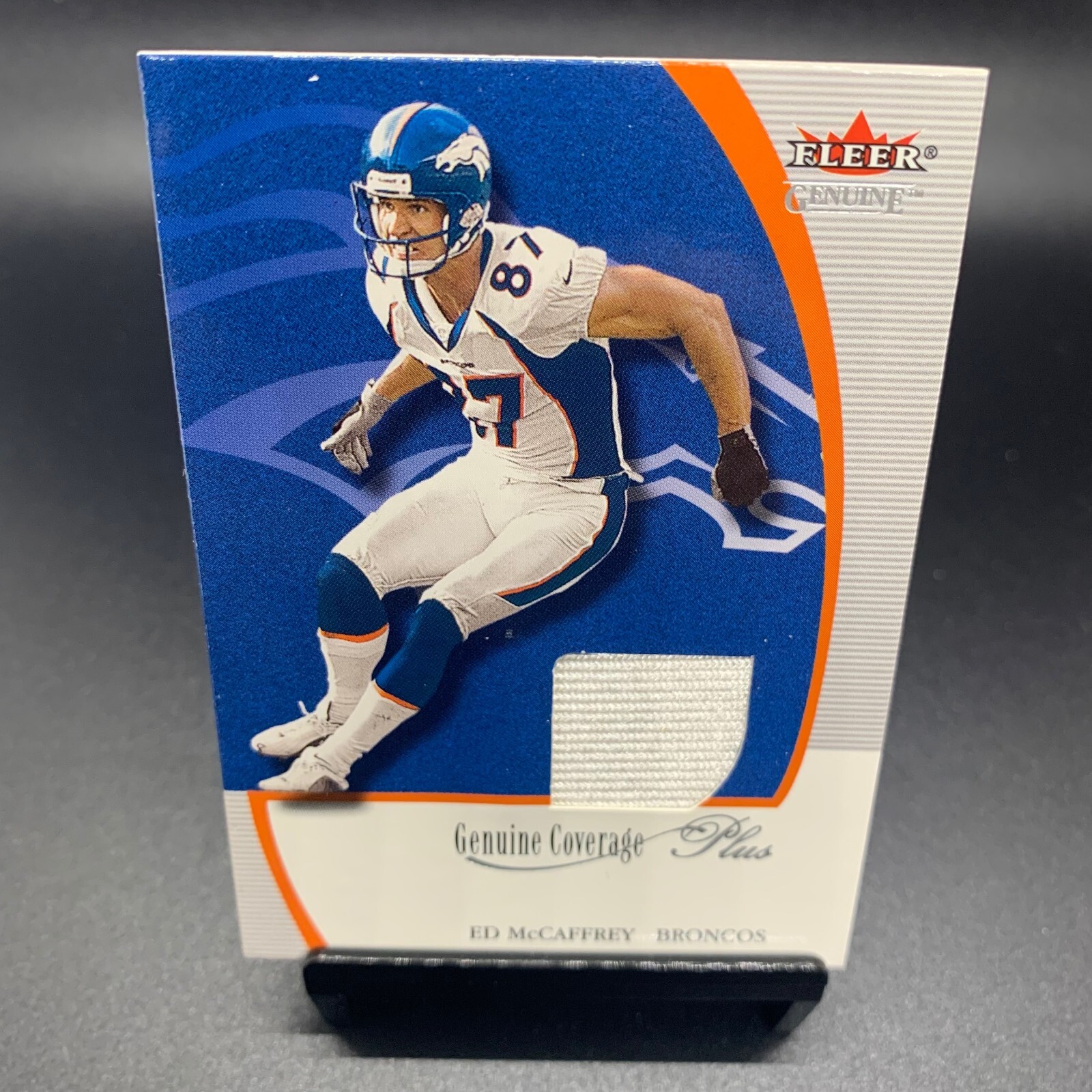 2001 Fleer Ed McCaffrey Genuine Coverage Plus Jersey Card Denver ...