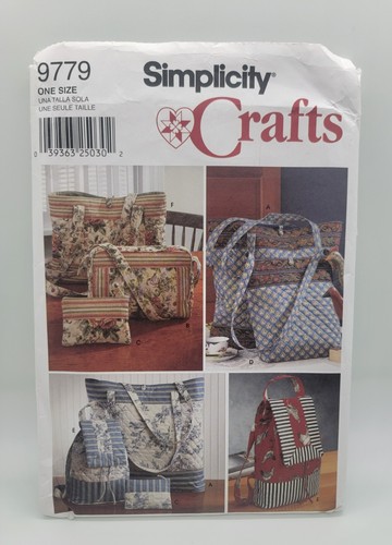🧵 Simplicity Crafts 9779 Uncut Pattern Tote Bags Purse Backpack & Cosmetic Bag | eBay