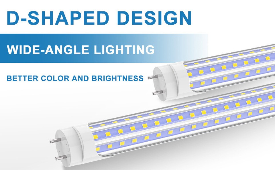 4FT T8 G13 LED Tube Light Bulbs 60W Garage Ceiling LED Shop Lights D ...