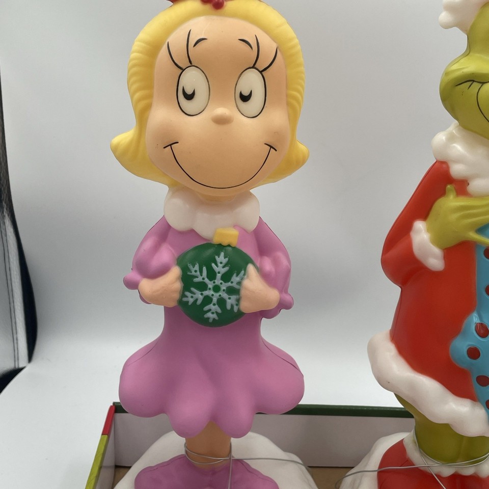 The Grinch and Cindy Lou 14 Inch Tabletop Blow Molds Light up NEW | eBay