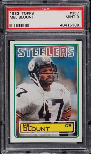 1983 Topps FB Card #357 Mel Blount Pittsburgh Steelers HOF PSA 9 MINT ...