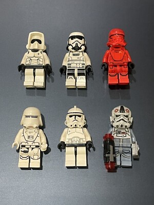 Lot 6 Lego Star Wars Minifigures SW0005a SW0914 SW1075 SW0701 SW0126 ...