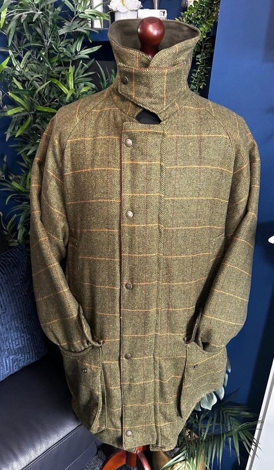 Rydale Made In England Tweed Hunting Coat Jacket Mens 3XL Green Wool ...