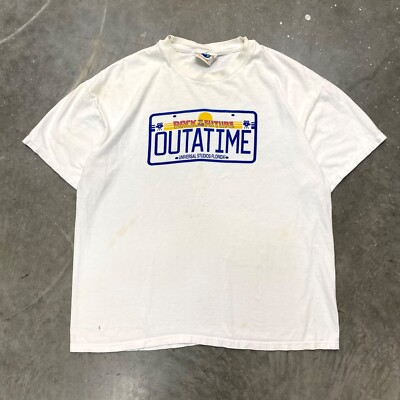 VTG Back To The Future Outa Time License Plate T Shirt Universal ...