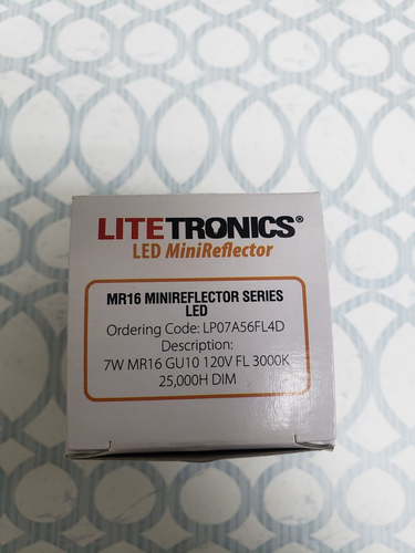 LITE TRONICS LED MINI REFLECTOR 7W 120V MR16 3000K GU10 BASE ...
