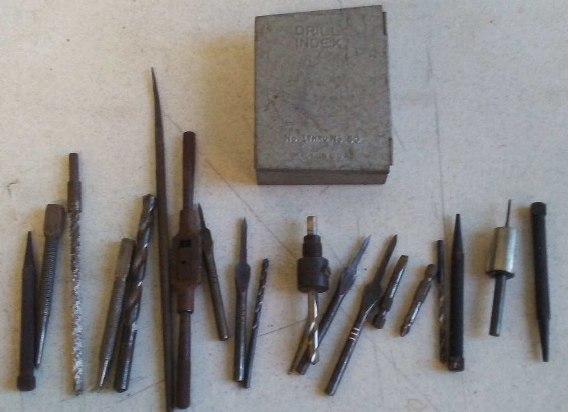 Vintage Drill Bit Lot Router Bits Wood Bits HS Machinist Drills All ...