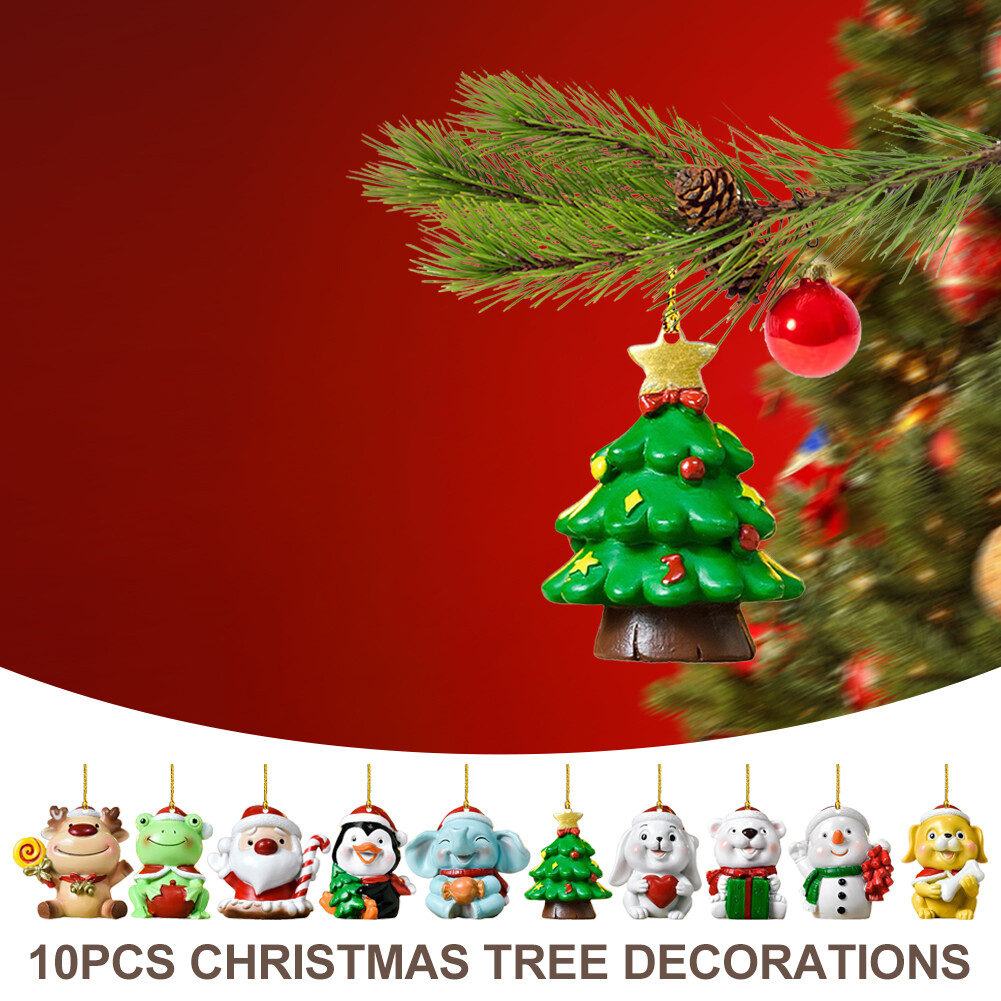 Cute Pig Christmas Tree Ornament Different Shape 3D Acrylic Mini ...