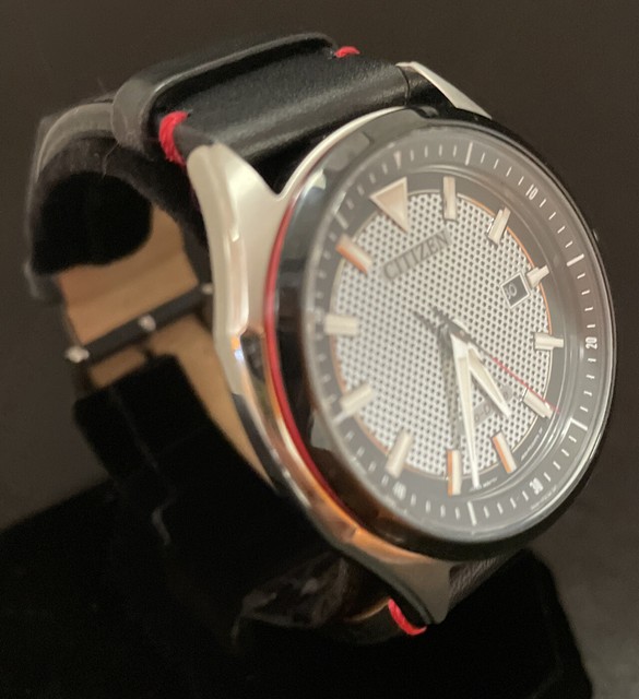 Citizen Eco Drive J810-R010891 Men Black Leather Analog Dial Quartz ...