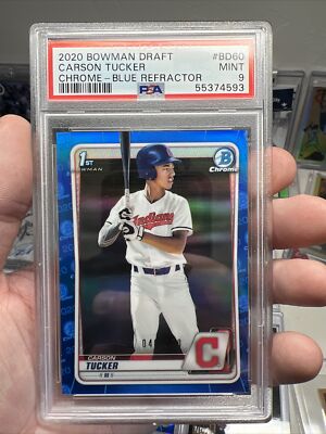 2020 Bowman Draft - Carson Tucker Blue Chrome /150 - Cleveland ...