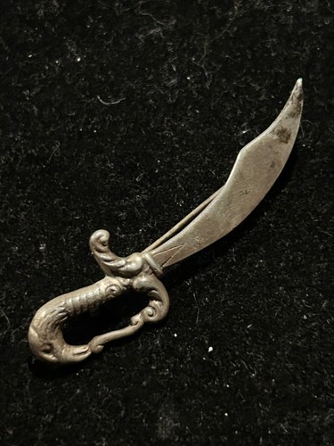 SUDAN SHRINERS SWORD STERLING SILVER ANTIQUE PIN/ BROOCH, UNIQUE ...