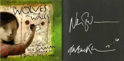 Neil Gaiman Dave McKean SIGNED AUTOGRAPHED The Wolves in the Walls HC ...