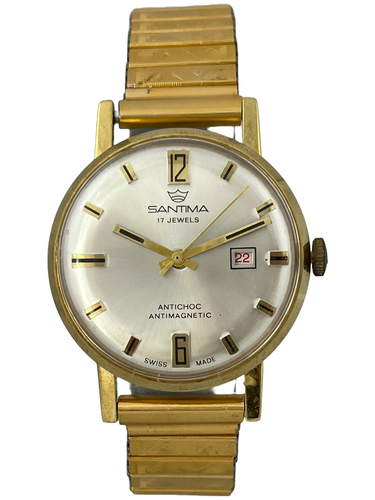 Nos Men's Watch Santima Manual Wind Arios Ltd. with Flex Band, Works | eBay