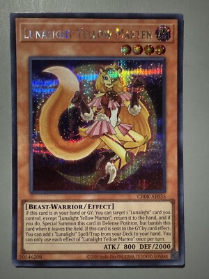 YUGIOH LUNALIGHT YELLOW MARTEN ASIA ENGLISH EDITION CR08-AE035 SECRET ...