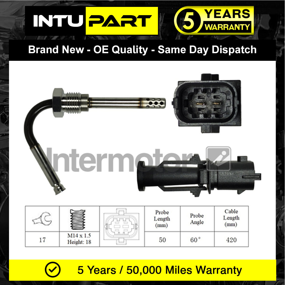 Fits Insignia Zafira 2.0 CDTi Exhaust Gas Temperature Sensor IntuPart ...