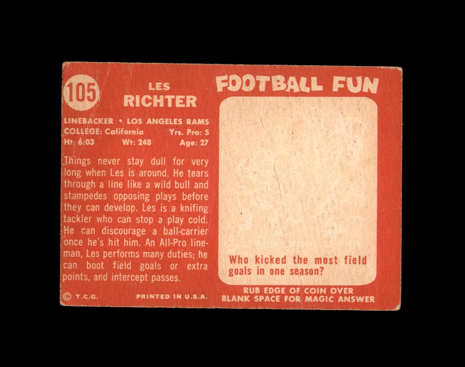 1958 Topps #105 Les Richter LOW GRADE | eBay