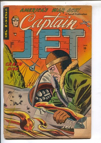 Captain Jet #5 1952- Ajax-injury to eye panel-air battle cover-G/VG | eBay
