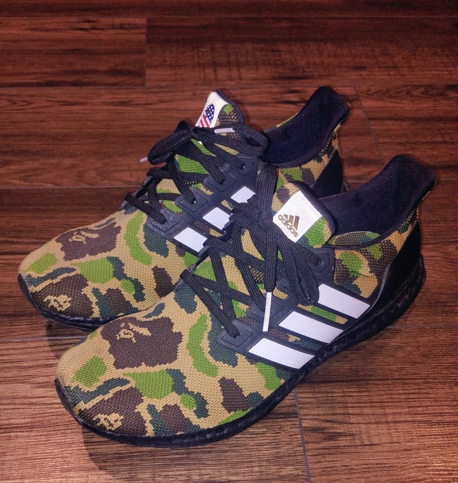 Adidas x Bape Ultra Boost 4.0 Camo Size UK11 Bapesta A Bathing Ape rare ...