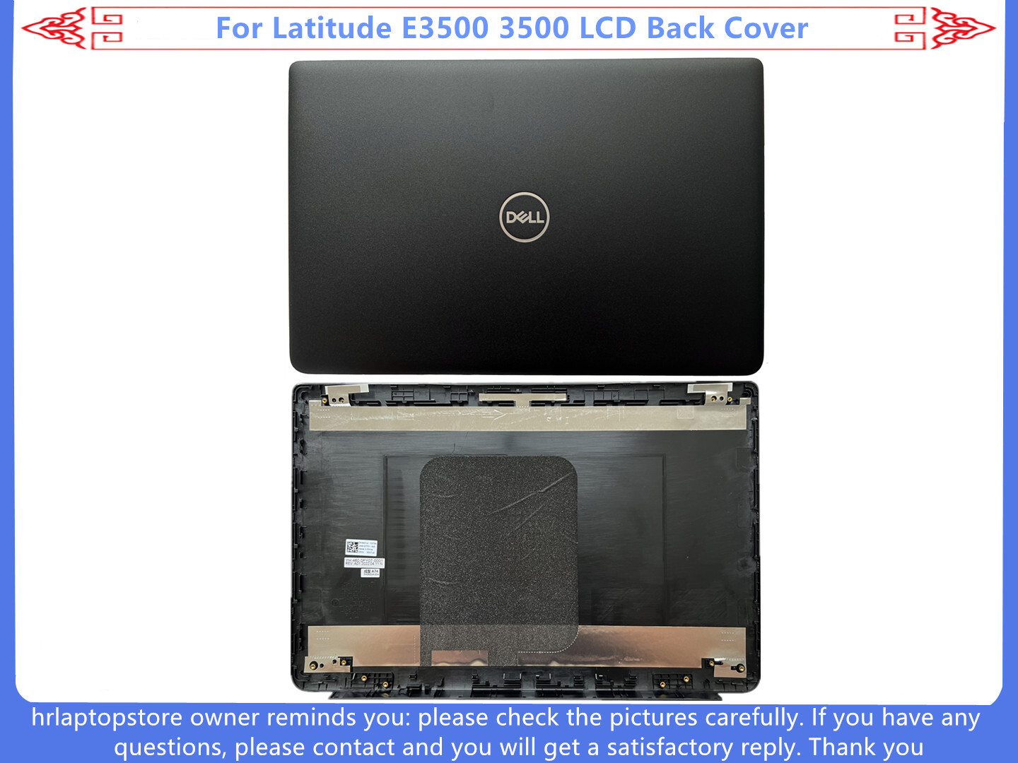 For Dell Latitude 3500 E3500 LCD Back Cover 00C7J2 / Front Bezel 0KPH5P / Hinges | eBay