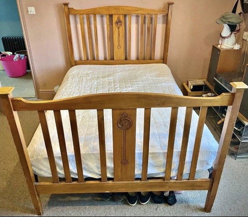 Lovely Edwardian Double Wooden Bed Frame | eBay UK