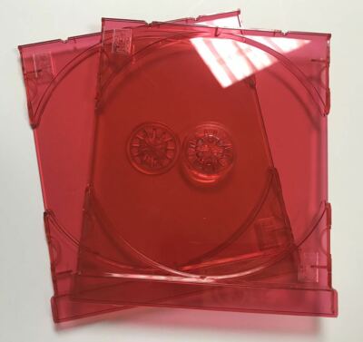 10 PCS NEW CD Trays, Transparent Red Compact Disc Audio , Made in USA ...